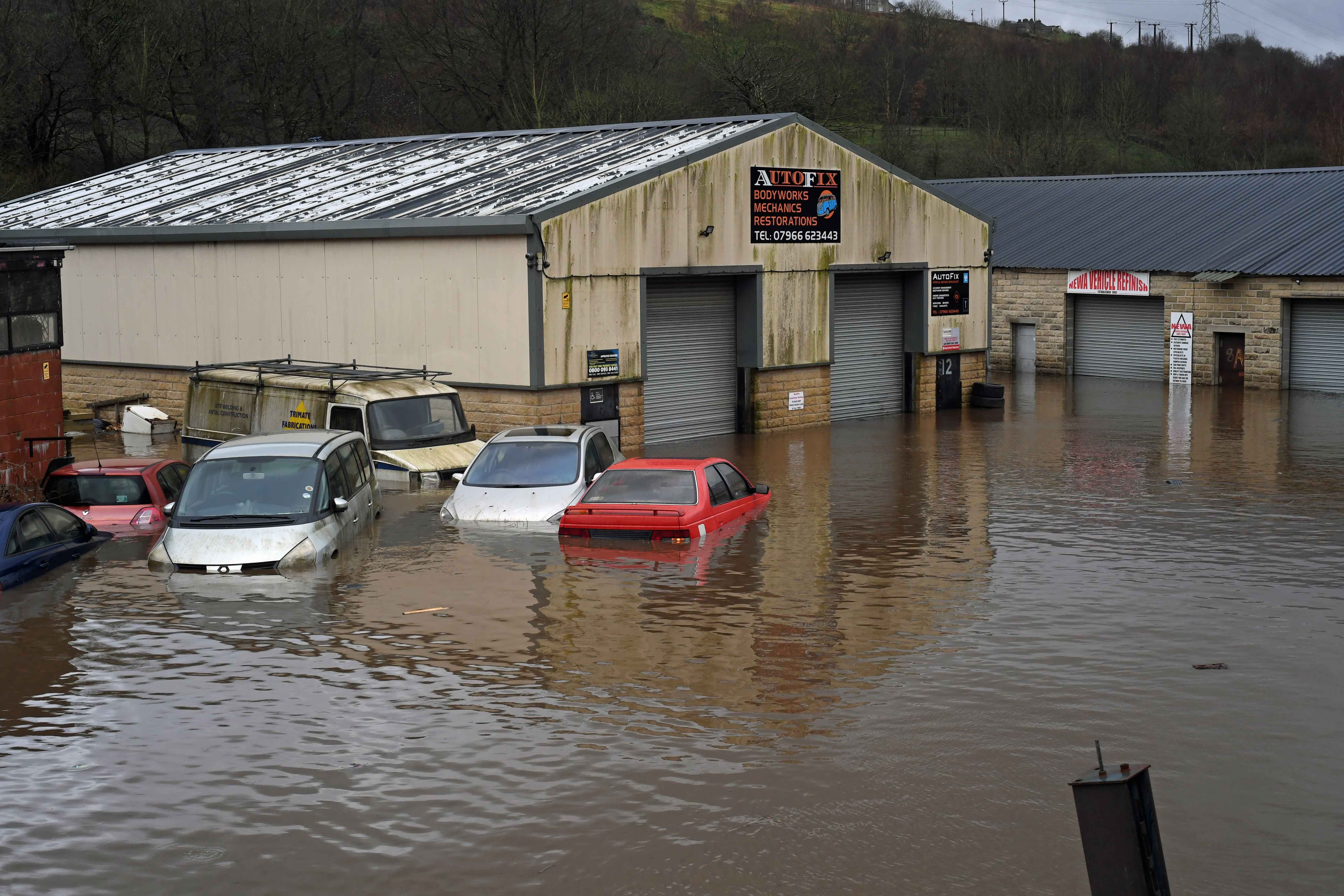 Storm Ciara floods the Calder Valley. | Paul Bigland