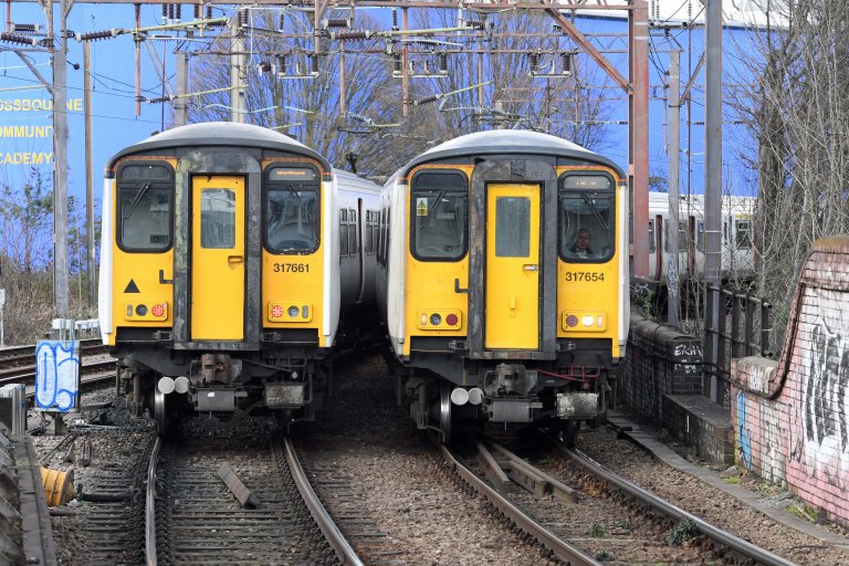 The end of the line beckons. The BR built Class 317s. | Paul Bigland